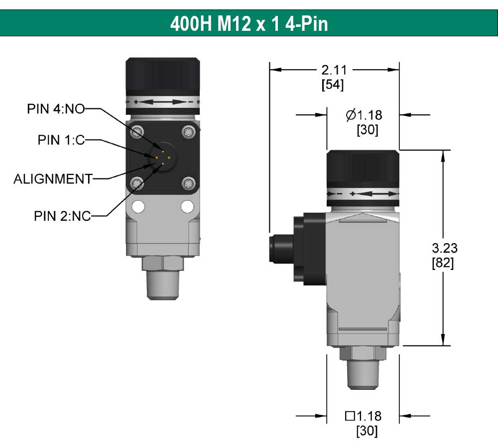 400 Series Heavy-Duty Mechanical Switch Dimensions
